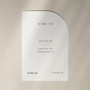 Pack of 10 Arch Personalised Business Cards, Custom Shape Business ...