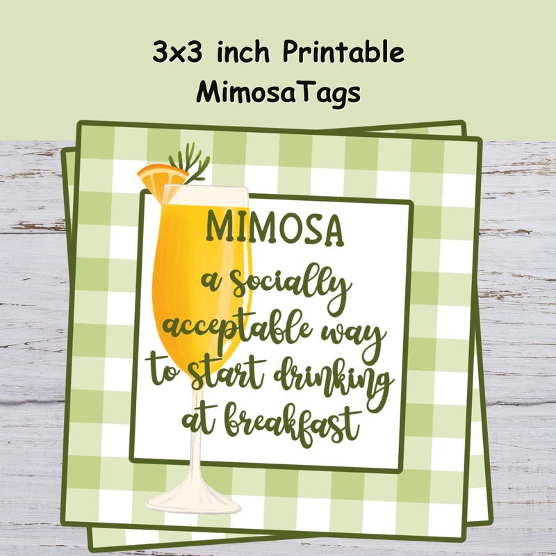 Mimosa Tags - Etsy