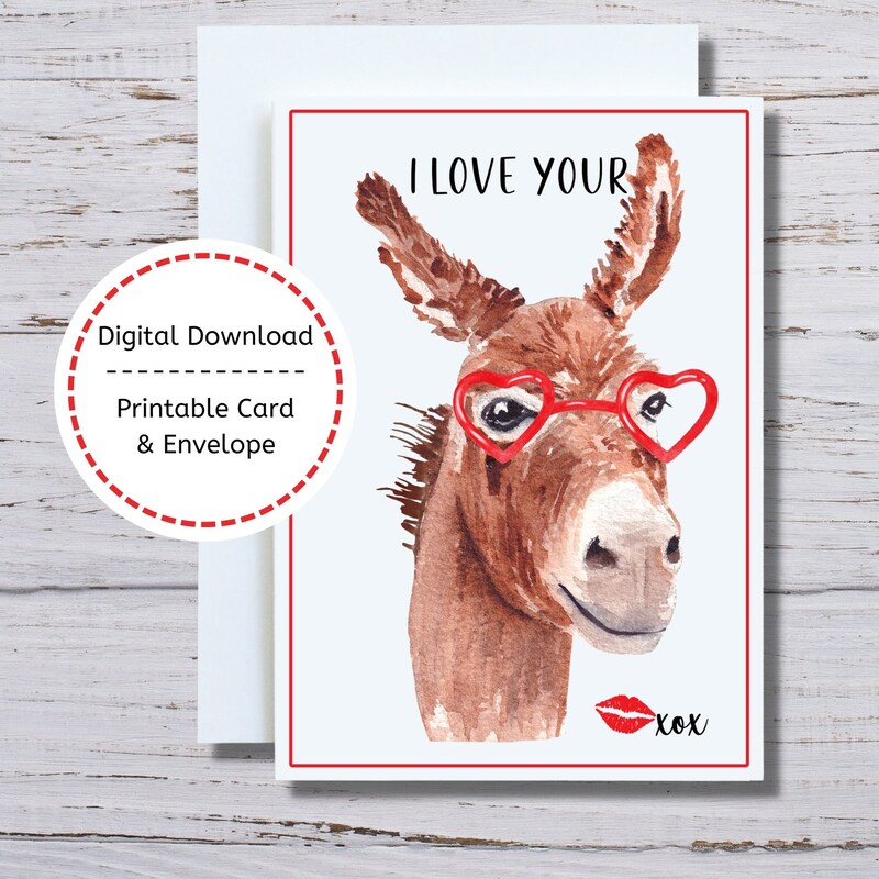 Donkey Card - Etsy