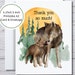 Wolf Thank You Card, Wolf Theme Baby Shower, Wolf Mom and Baby ...