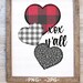 XOX Y'all Printable, Plaid Leopard Animal Print Hearts, Love Print, Xox ...
