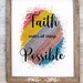 Faith Print, Faith Printable, PNG, JPG, Sublimation, Faith Wall Art ...