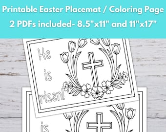 Christian Easter Placemat - Etsy