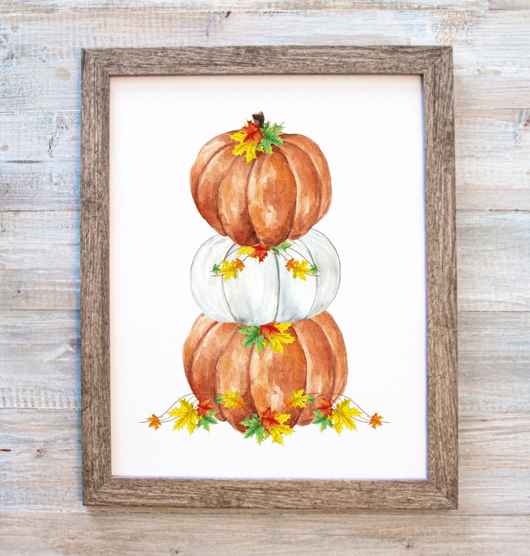 Fall Printable, Fall Decor, Fall Printable Download, Pumpkin Stack ...