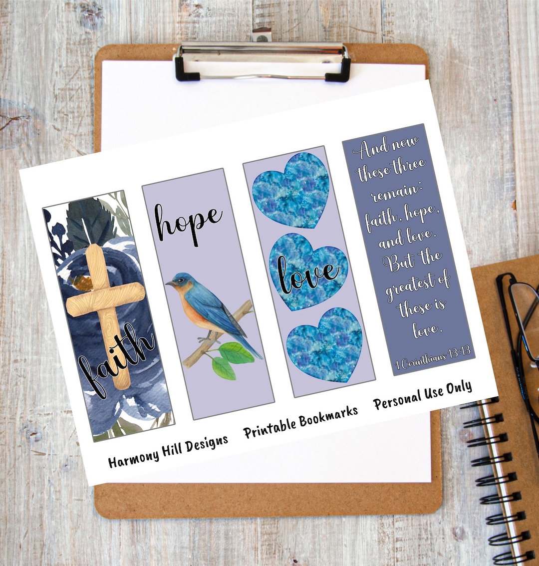 Christian Bookmarks, Ready to Print Bookmarks, Printable Bookmark ...