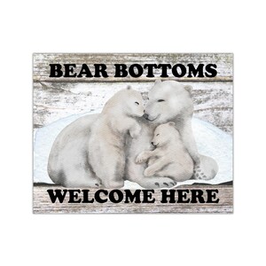 Bear Bottoms Welcome Here, Polar Bear and Cubs Wall Art, Bear Bottoms ...
