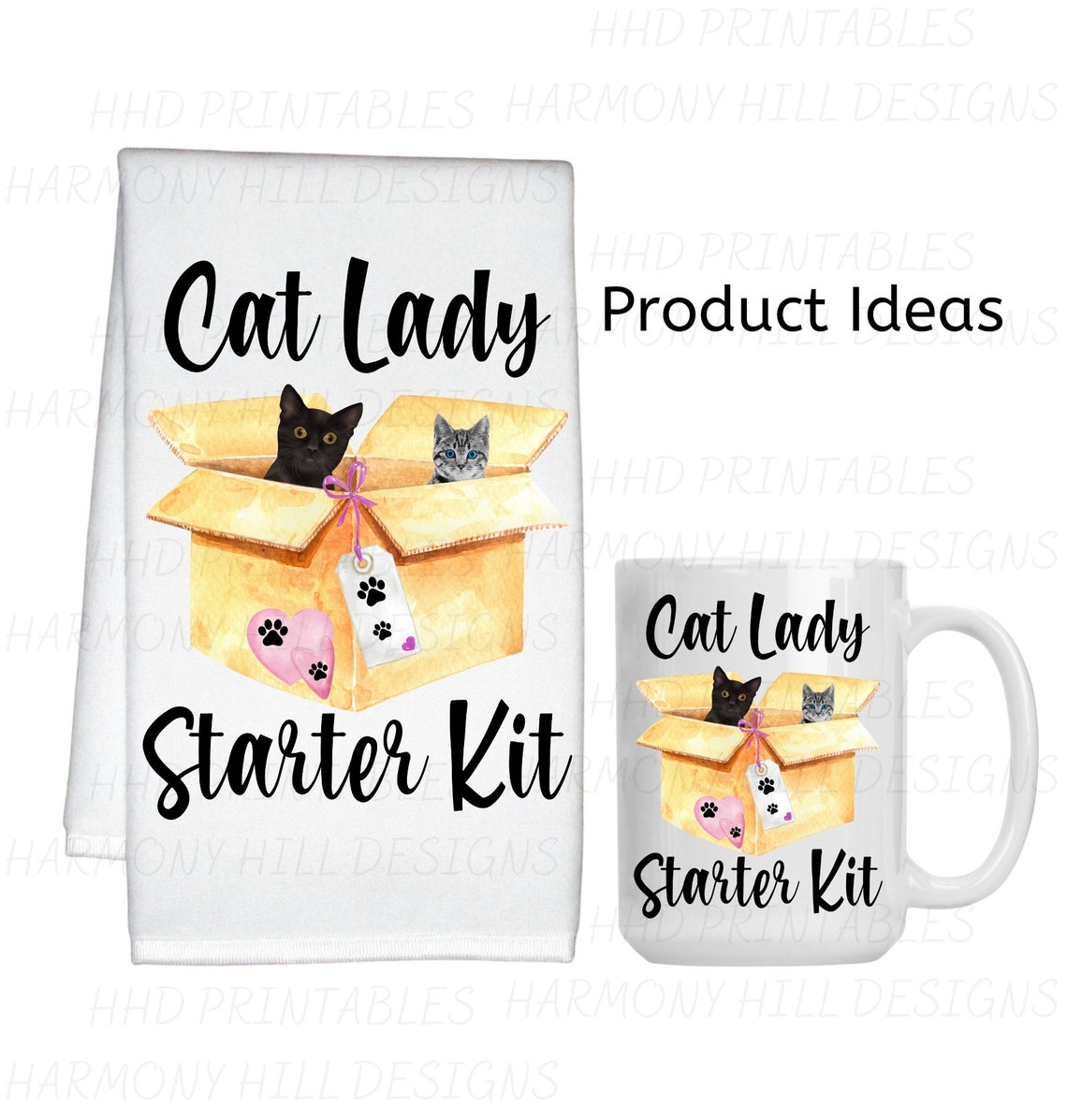 Cat Lady Printable, Cat Lady Starter Kit Print, Cat Lady Wall Art, Cat ...