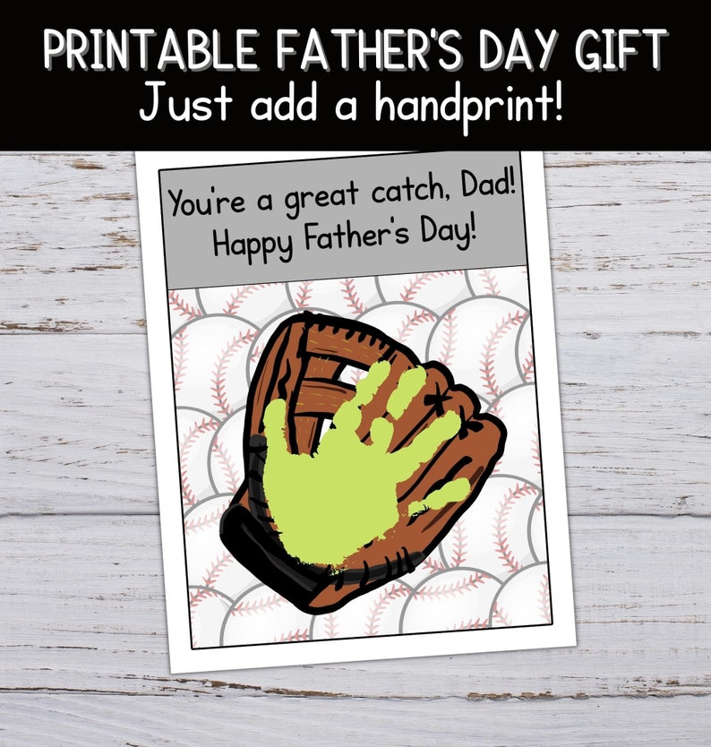 Baseball Fathers Day, Baseball Handprint, Handprint Fathers Day Craft ...
