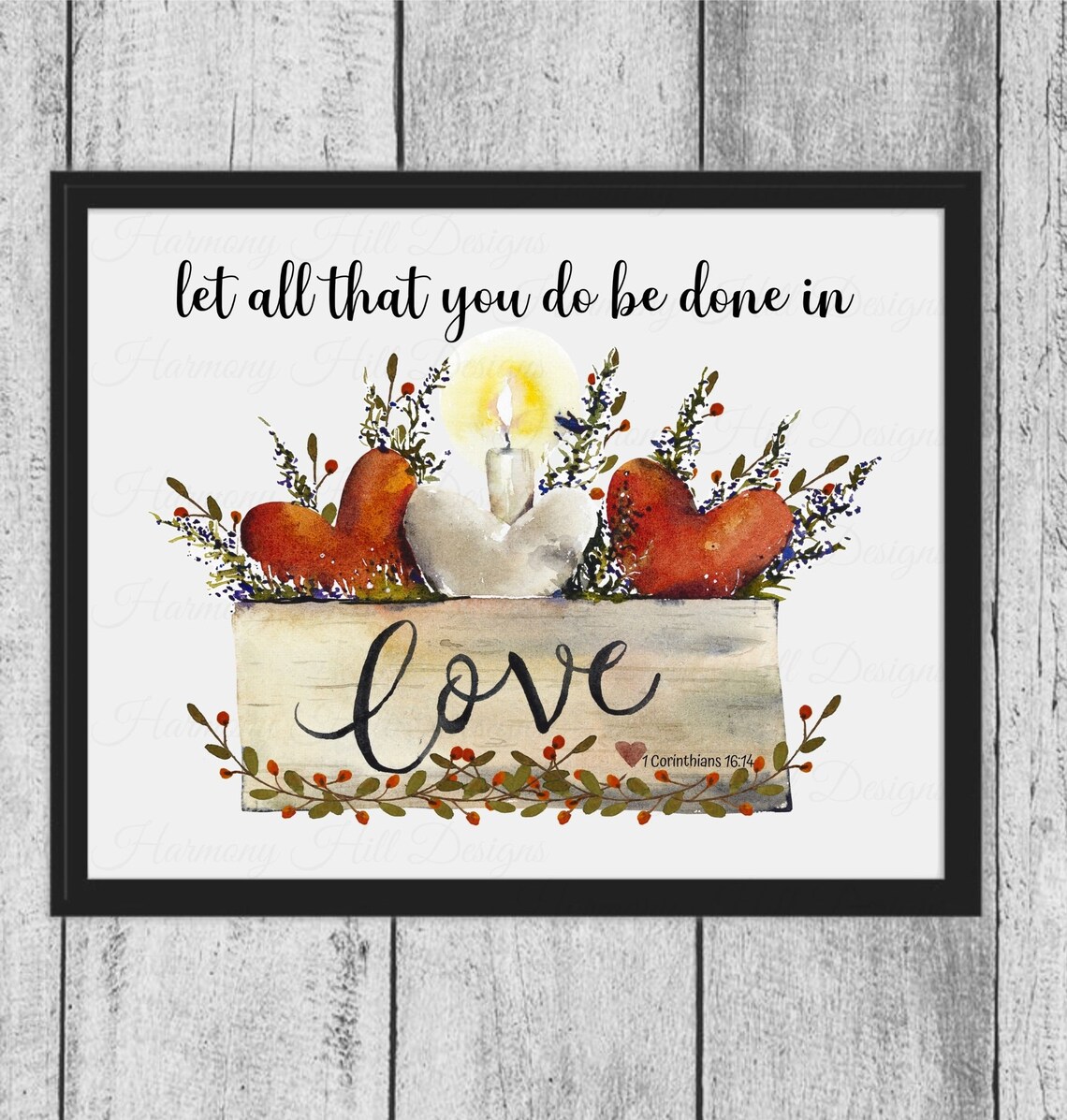 Love Printable, Bible Verse Printable, Let All That You Do Be Done in ...