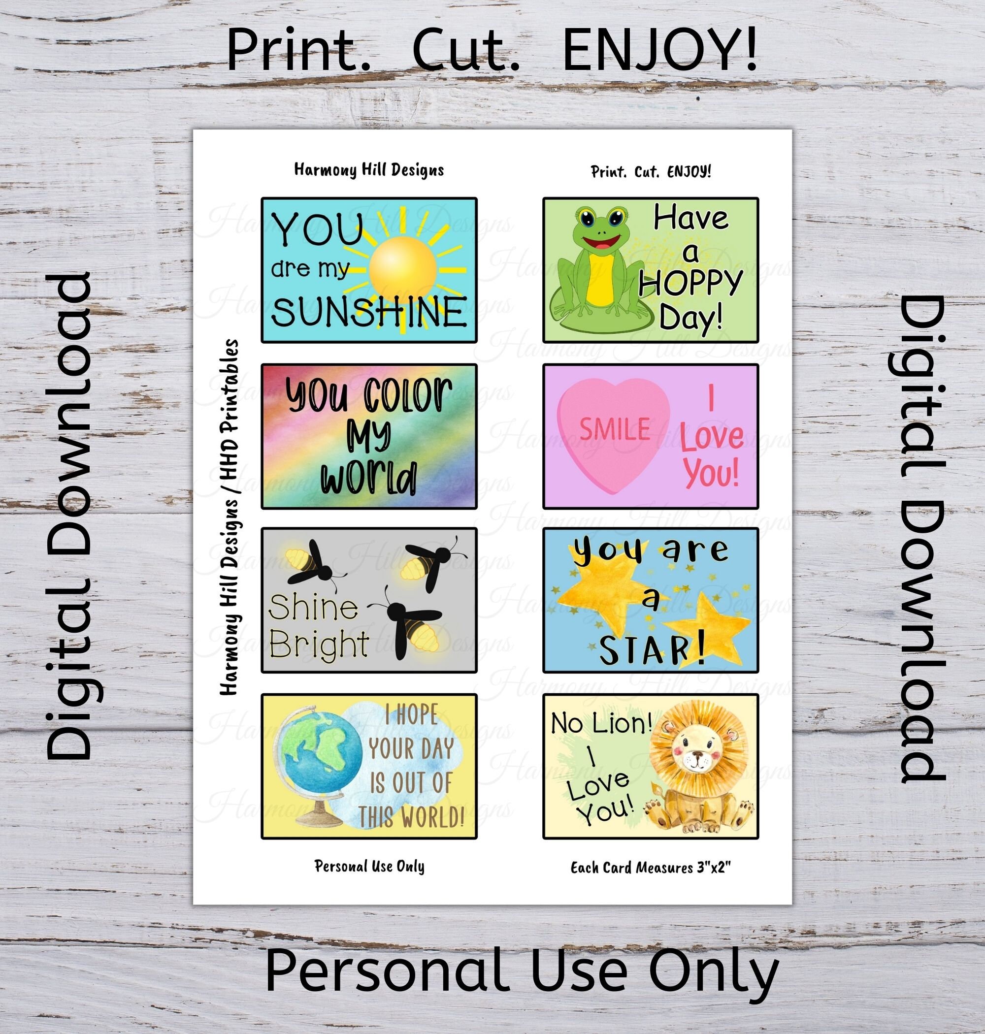 Lunchbox Notes Test Encouragement Cards for Kids Fun Facts - Etsy