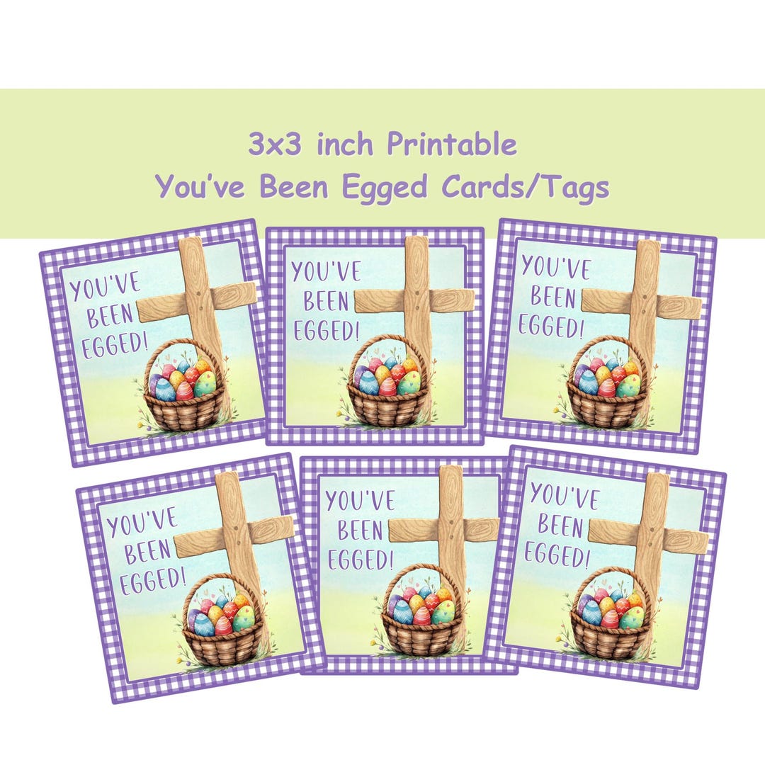 You've Been Egged, Printable Easter Tags, Christian Easter Tags, Easter ...