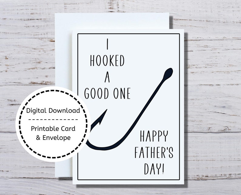 Funny Fathers Day Card, Printable Fathers Day Card, Fishing Fathers Day ...