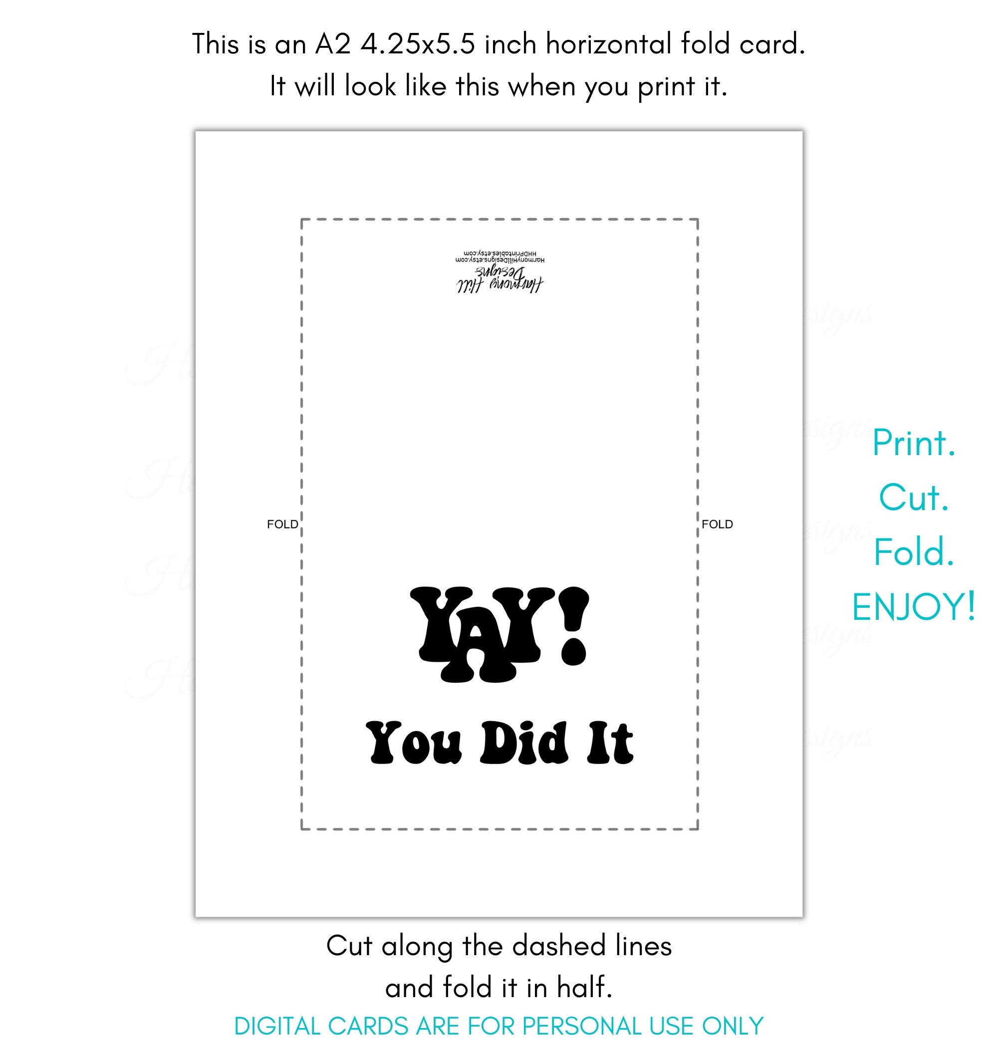 Yay You Did It, Printable Postcards, Yay Greeting Card, Congratulations ...