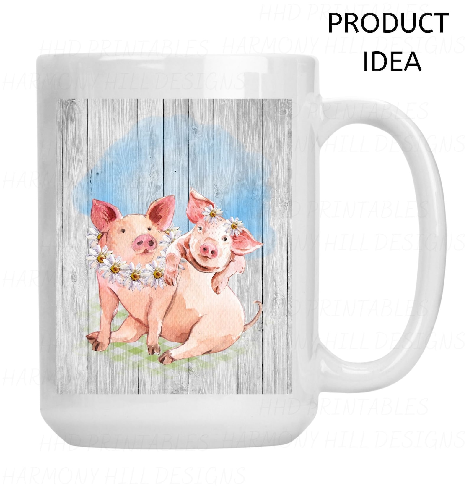 Pigs Printable Pigs Print PNG JPG Sublimation Pigs Wall - Etsy