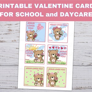 Jesus Loves You Valentines, Christian Kids Valentine, Printable ...