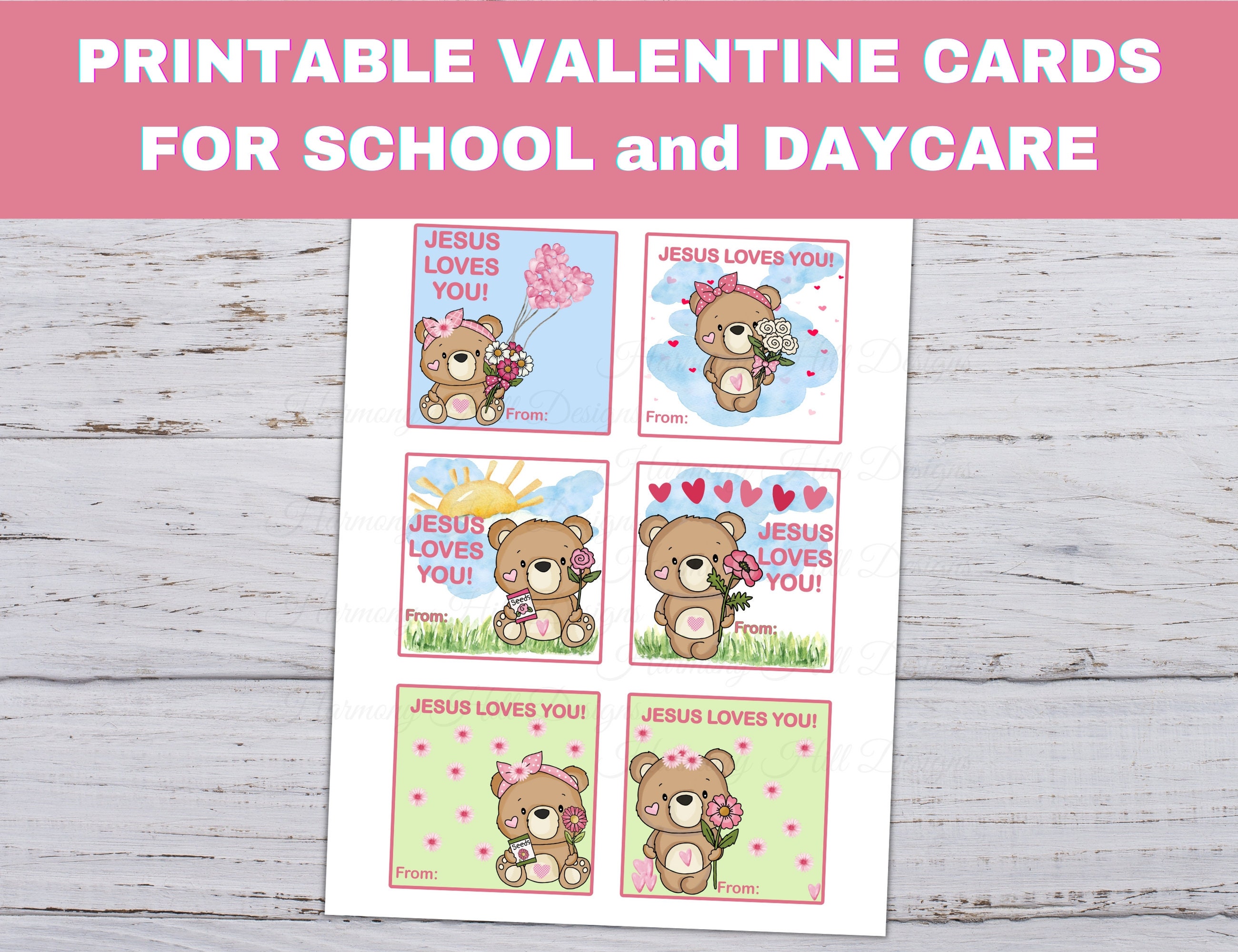 Jesus Loves You Valentines, Christian Kids Valentine, Printable ...