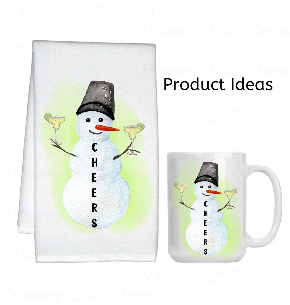 Cheers Margarita Printable Cheers Snowman Design Snowman | Etsy