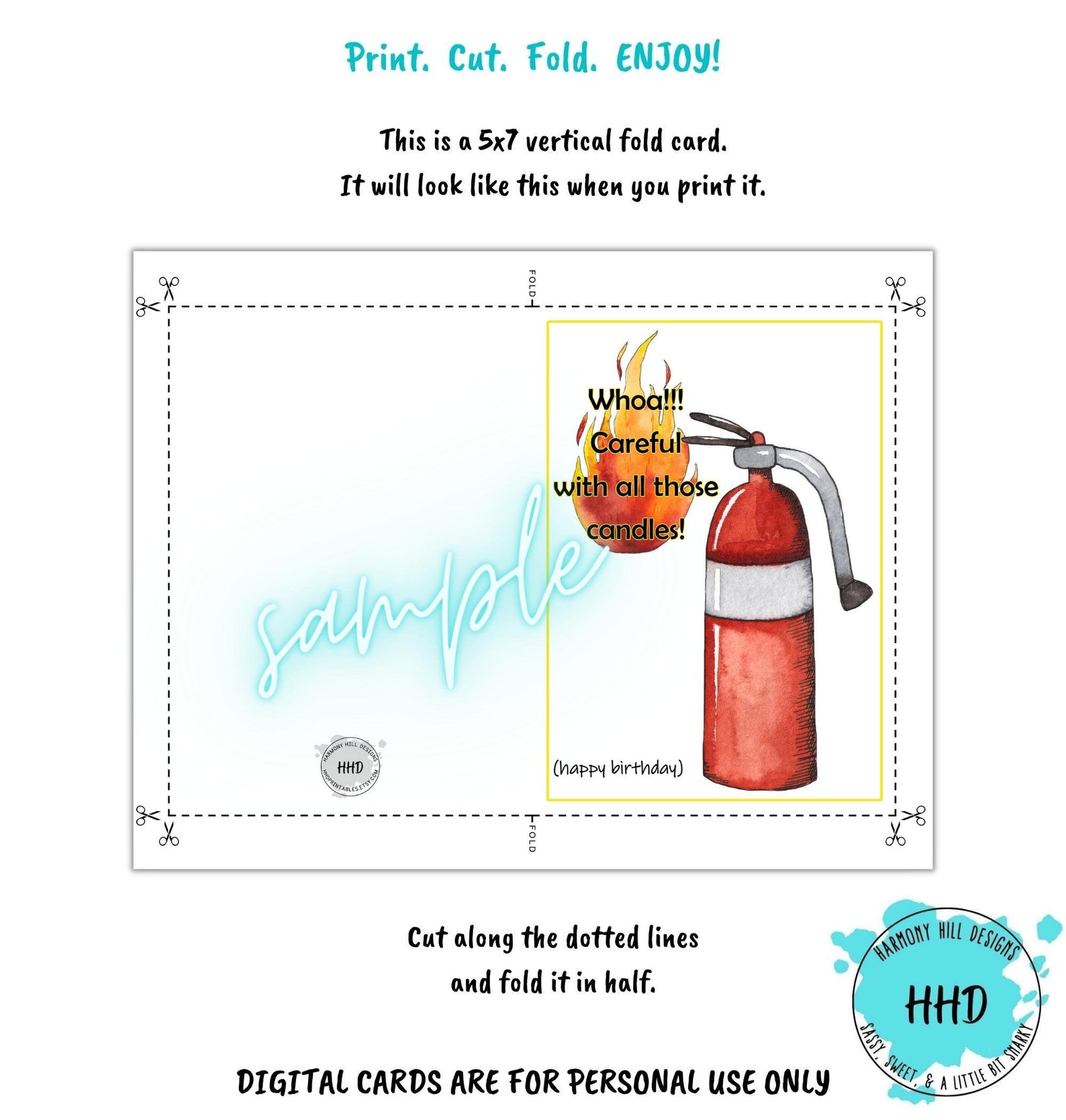 Fire Extinguisher Birthday Card, Careful With All Those Candles ...