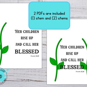 Mothers Day Handprint Art, Christian Mothers Day Gift, Her Children ...