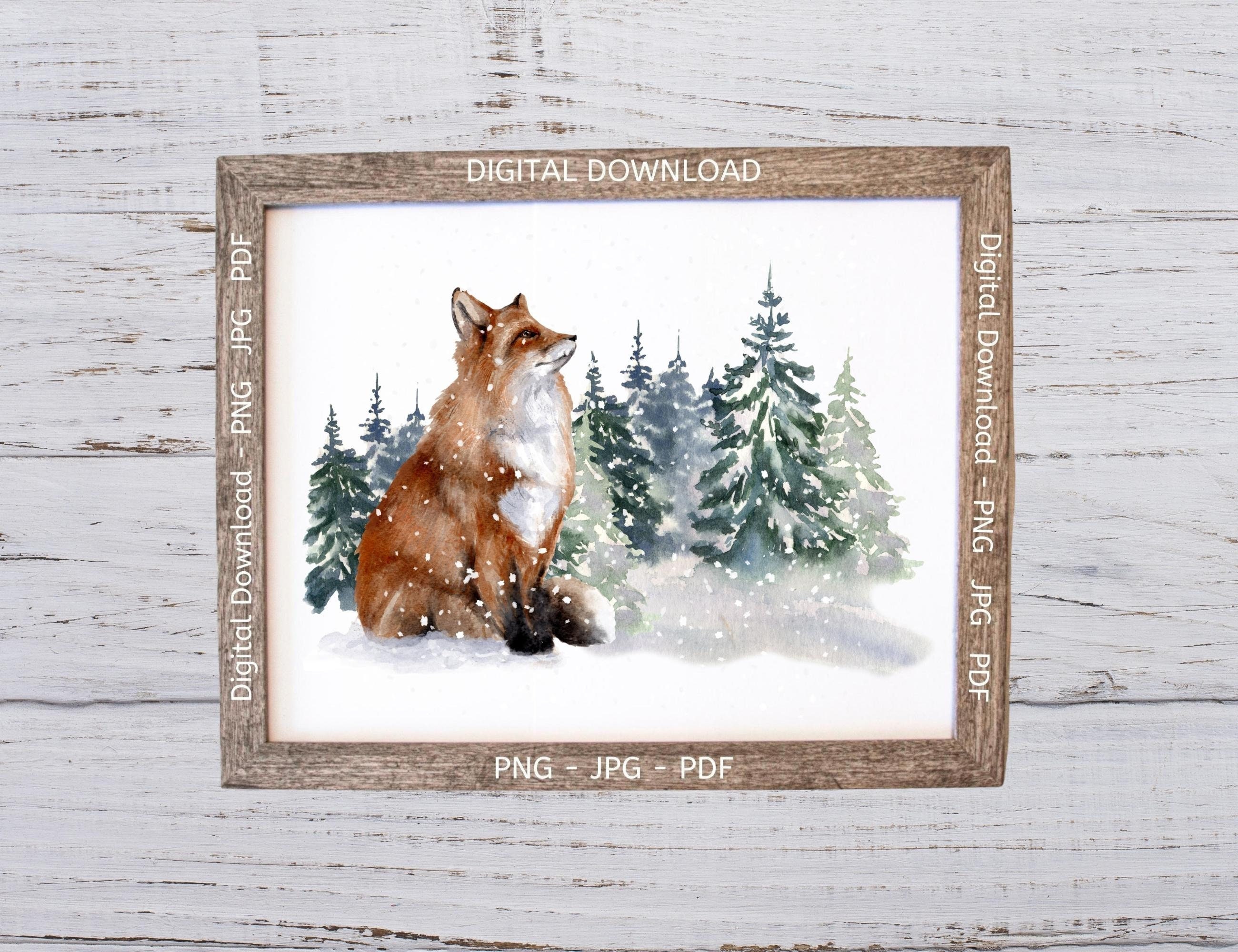Fox Decor Fox Wall Art Fox Printable Fox Digital Download - Etsy