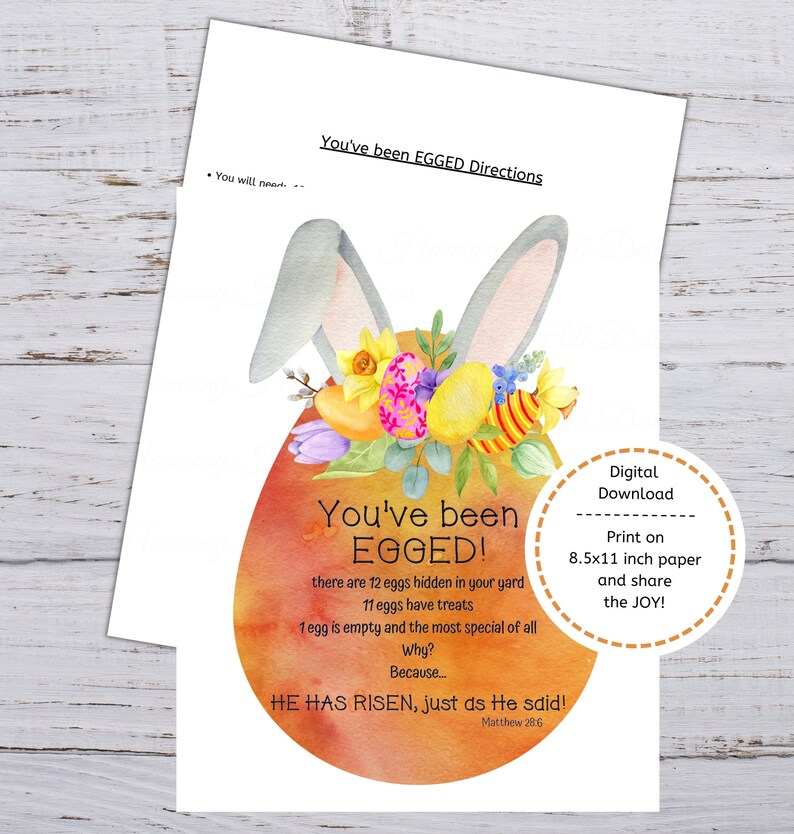 Christian You've Been Egged, You've Been Egged, Printable You've Been ...