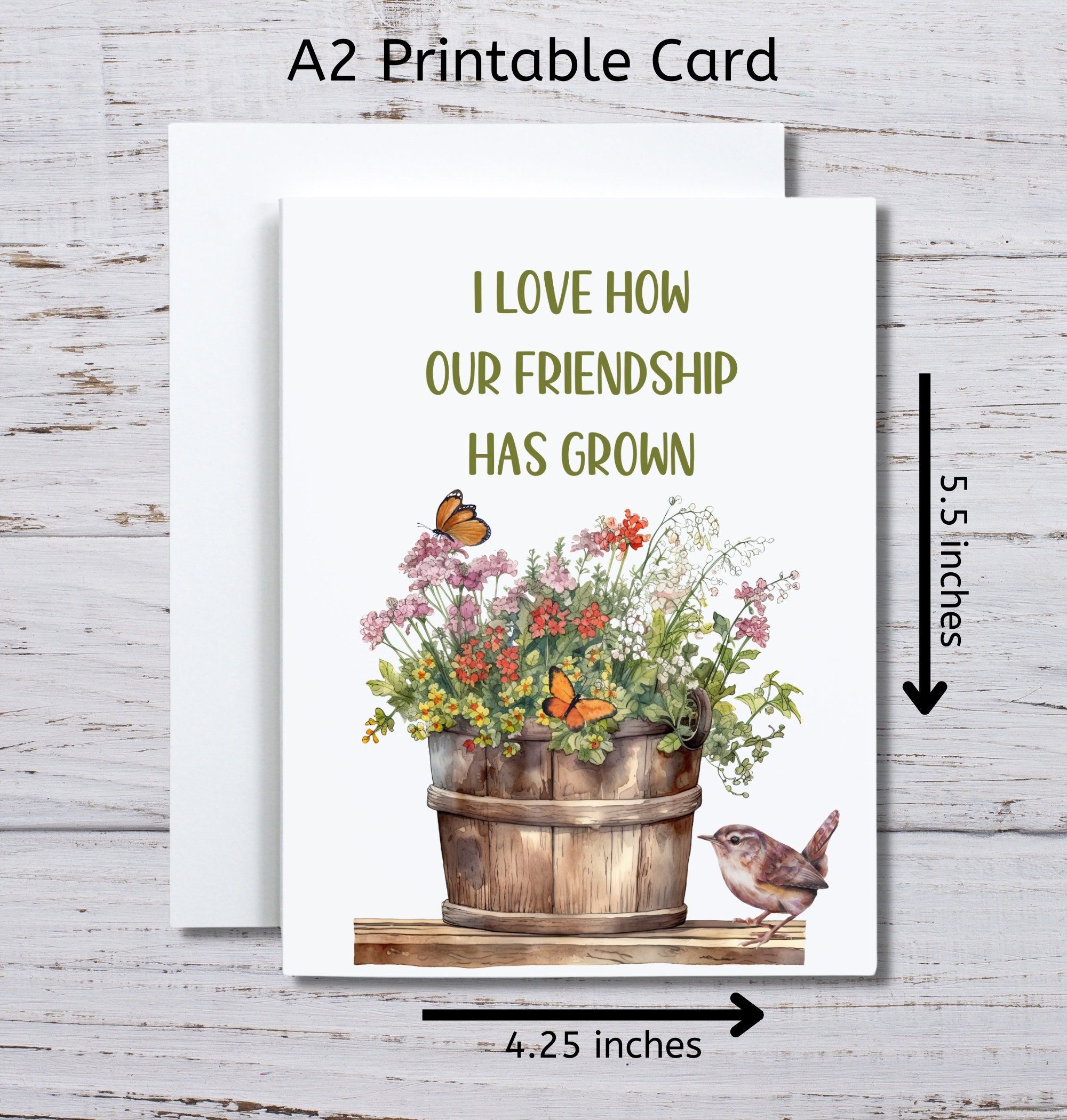 Friendship Card, Printable Card for Friend, Card for Friend, Digital ...