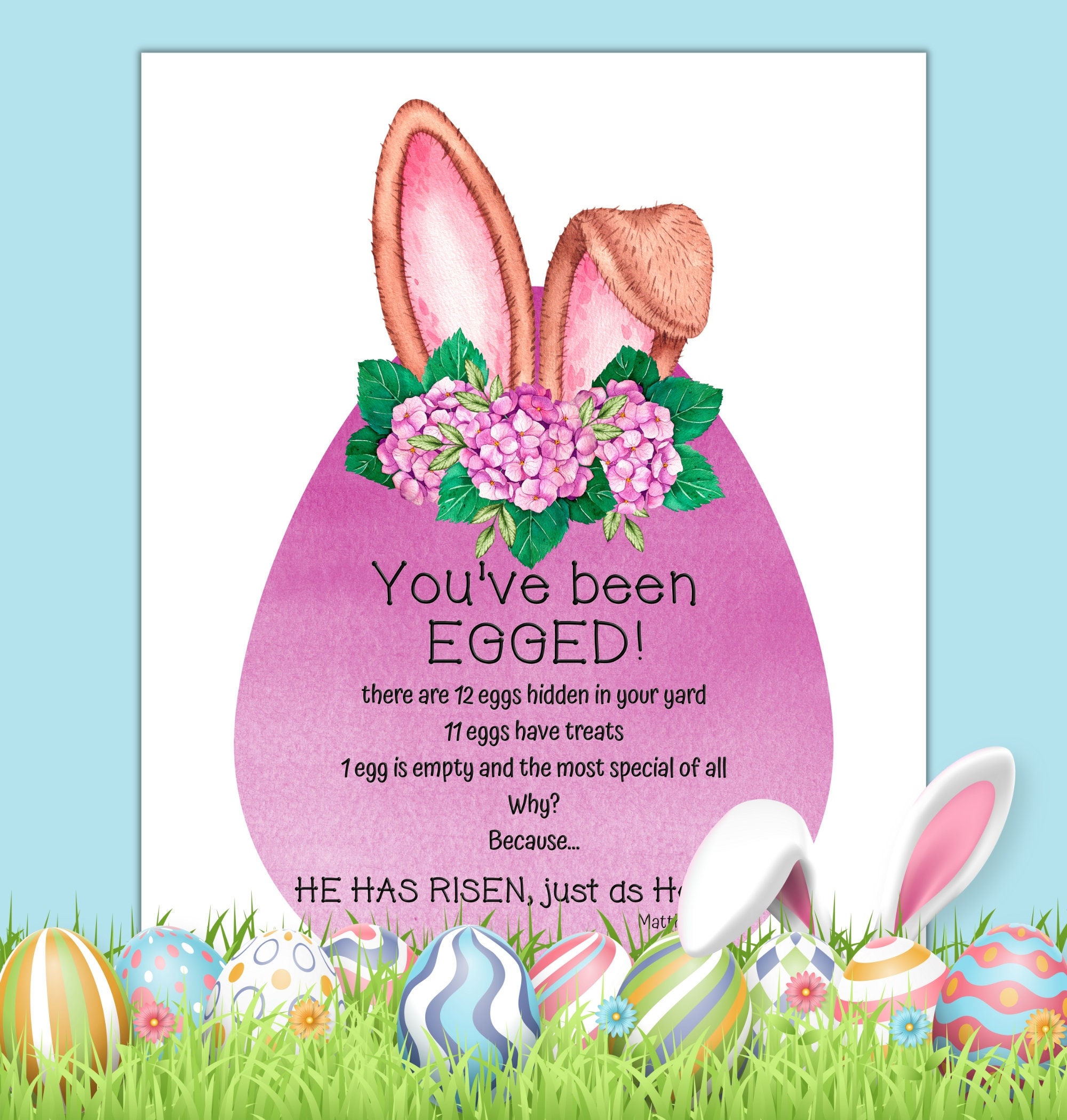 Christian You've Been Egged, You've Been Egged, Printable You've Been ...