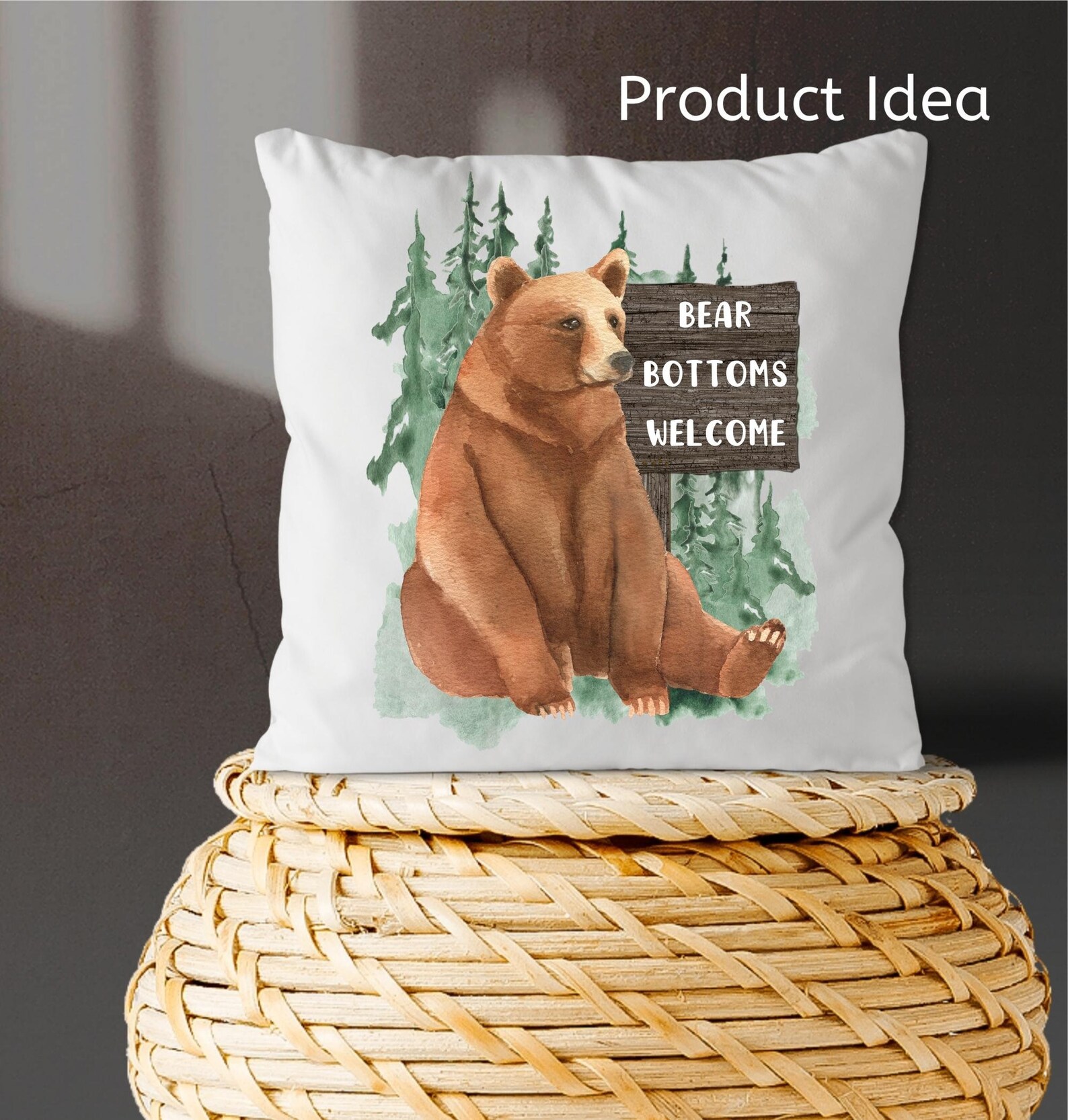 Bear Bottoms Welcome Printable Bear Bottoms Welcome Wall Art - Etsy