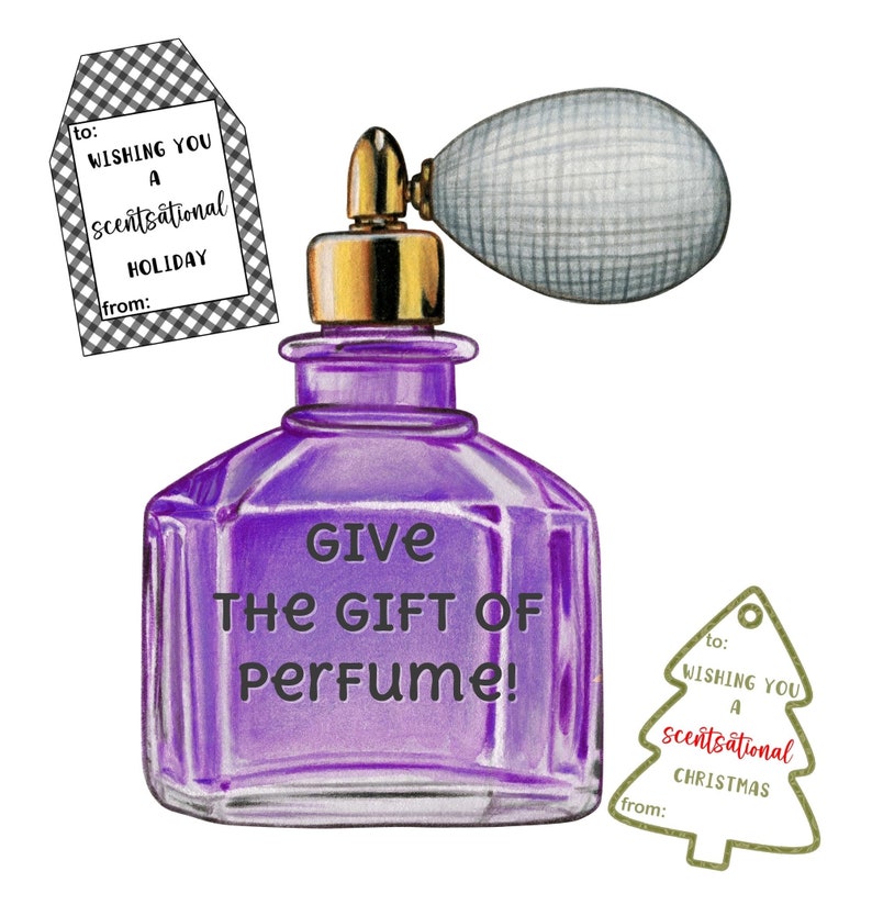 Scentsational Gift Tags, Perfume Gift Tags, Lotion Bottle Gift Tags ...