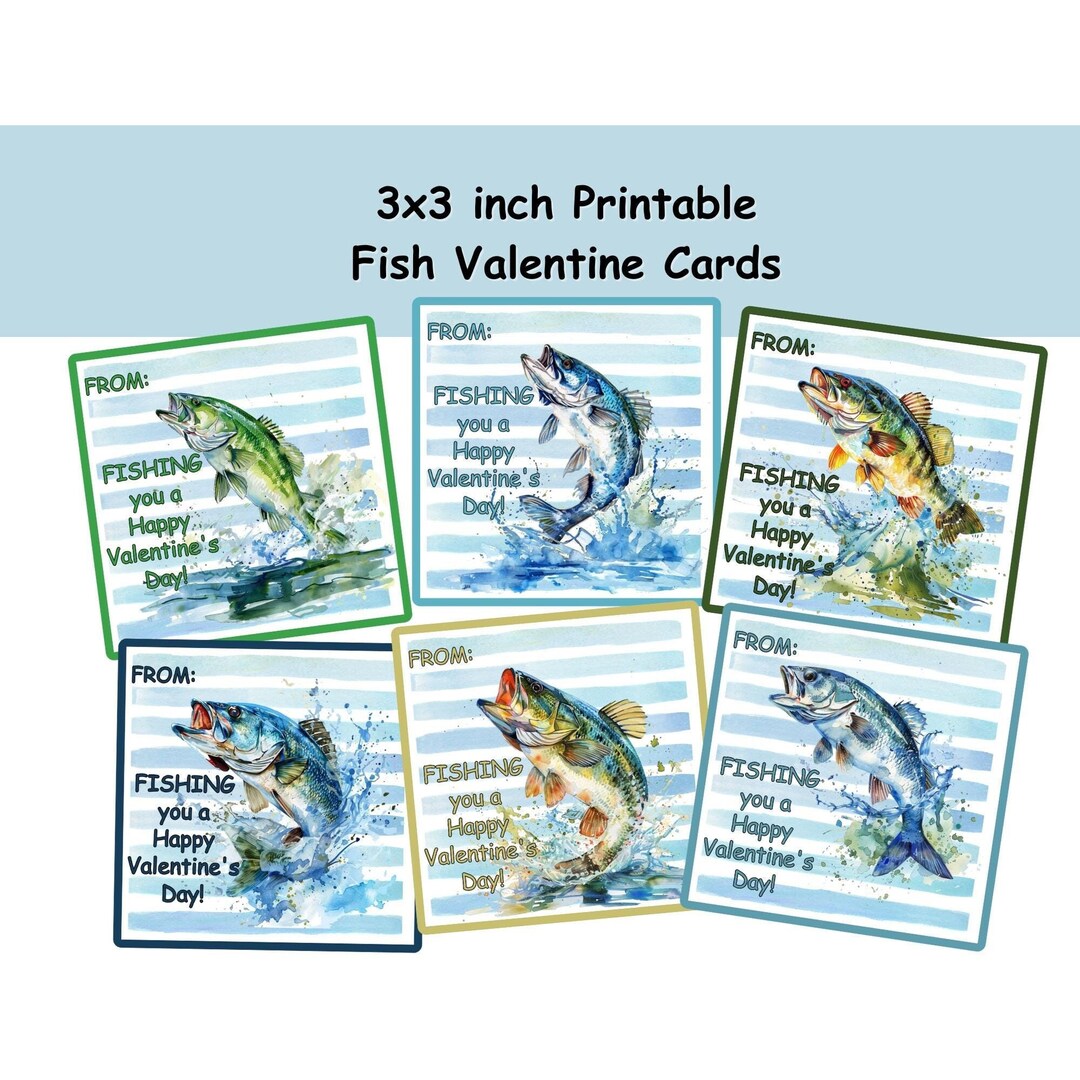 Fish Valentine Cards, Bass Fishing, Fish Valentines, School Valentines ...