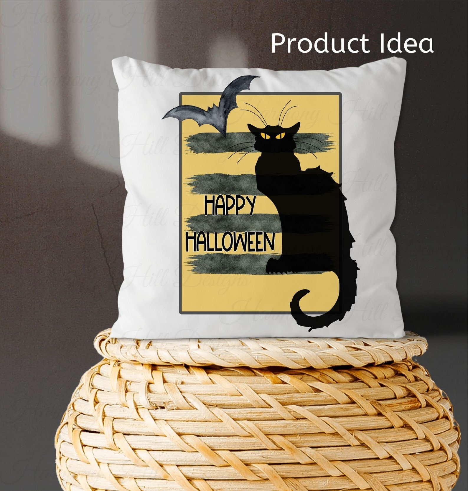 Halloween Cat Printable Halloween Cat Design Halloween Cat - Etsy