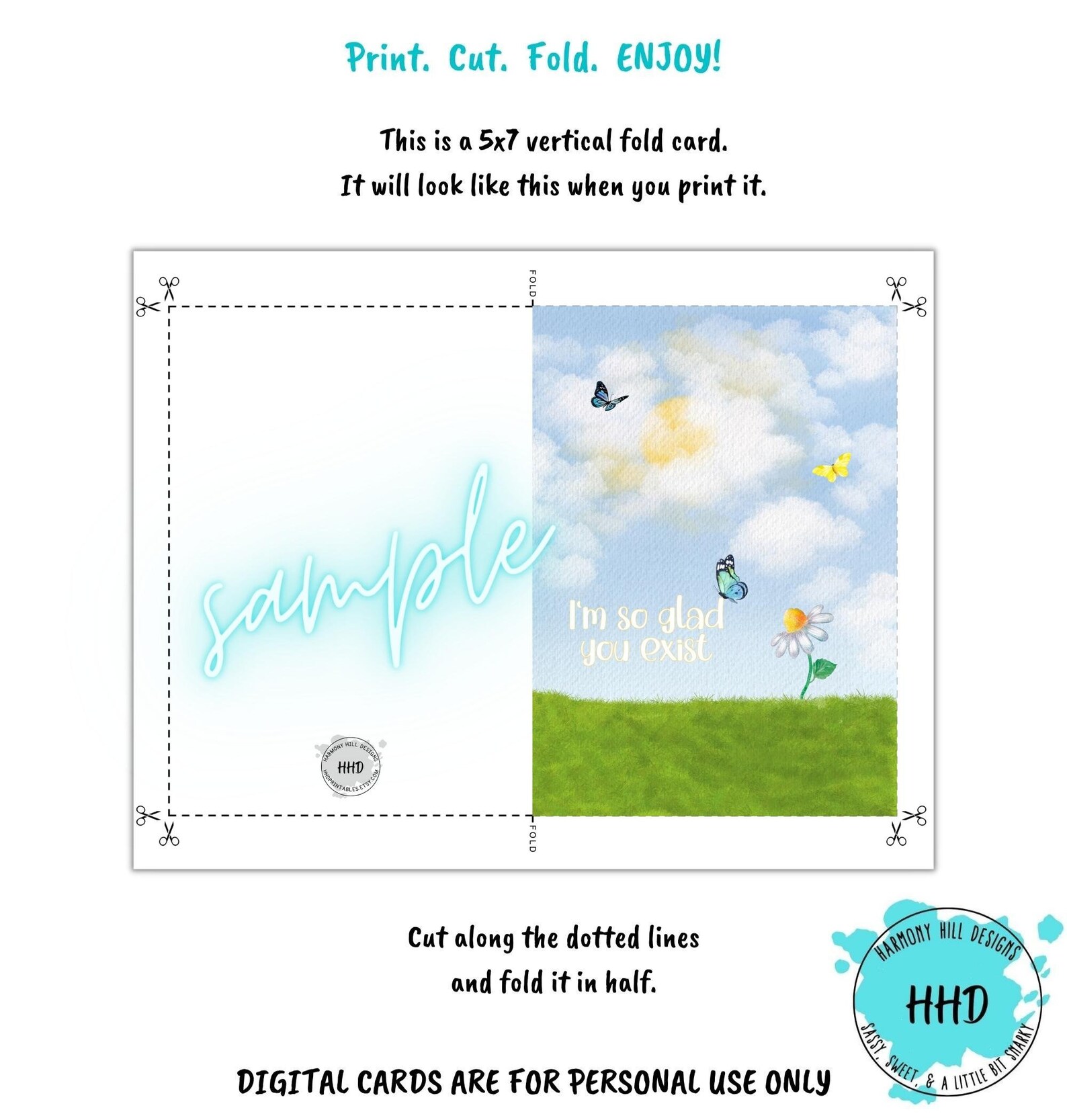 Glad You Exist Card, Printable I'm so Glad You Exist Card, Friendship ...