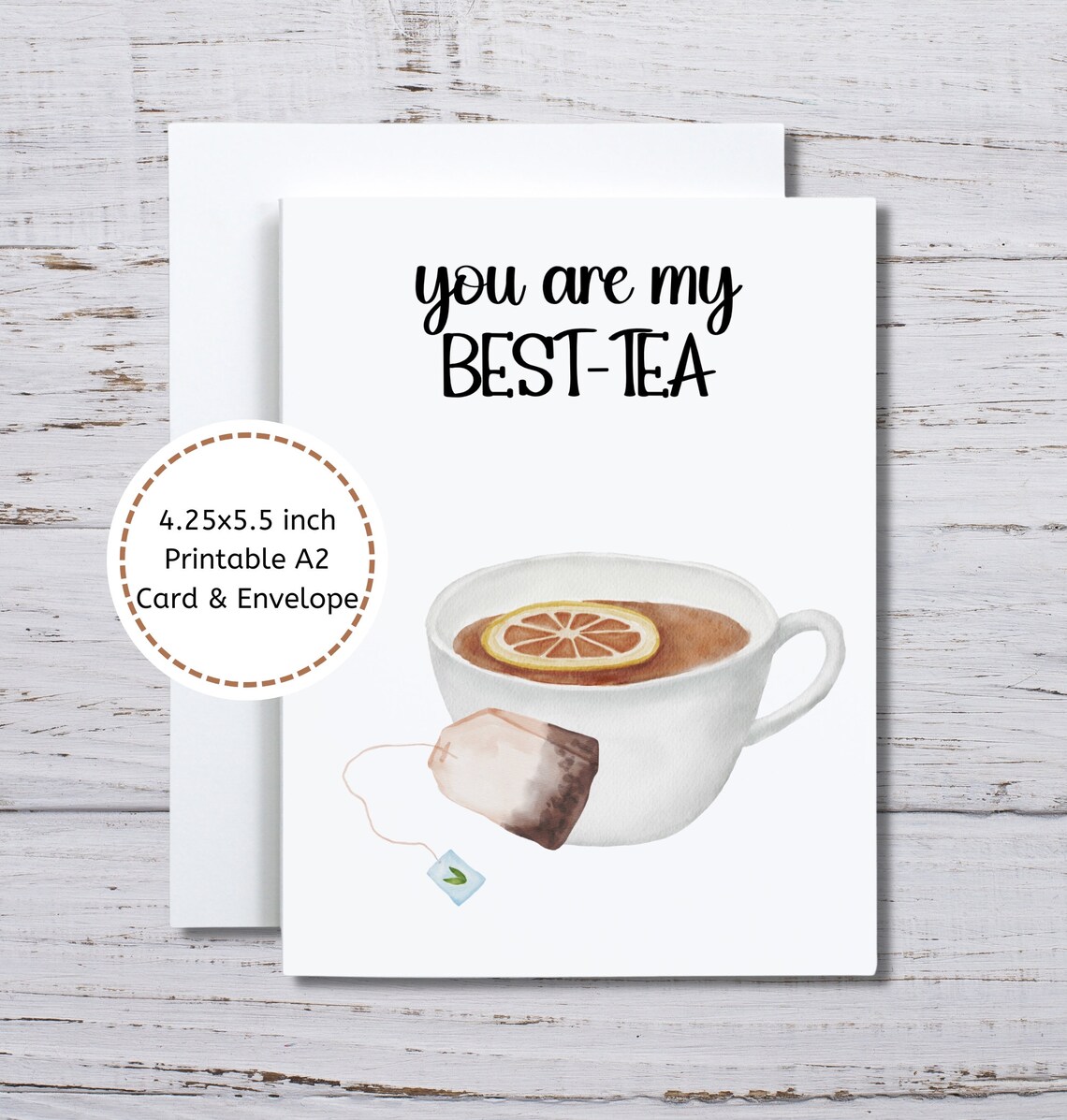 BFF Card, Best Tea Card, Card for My Bestie, for Best Friend, Tea ...