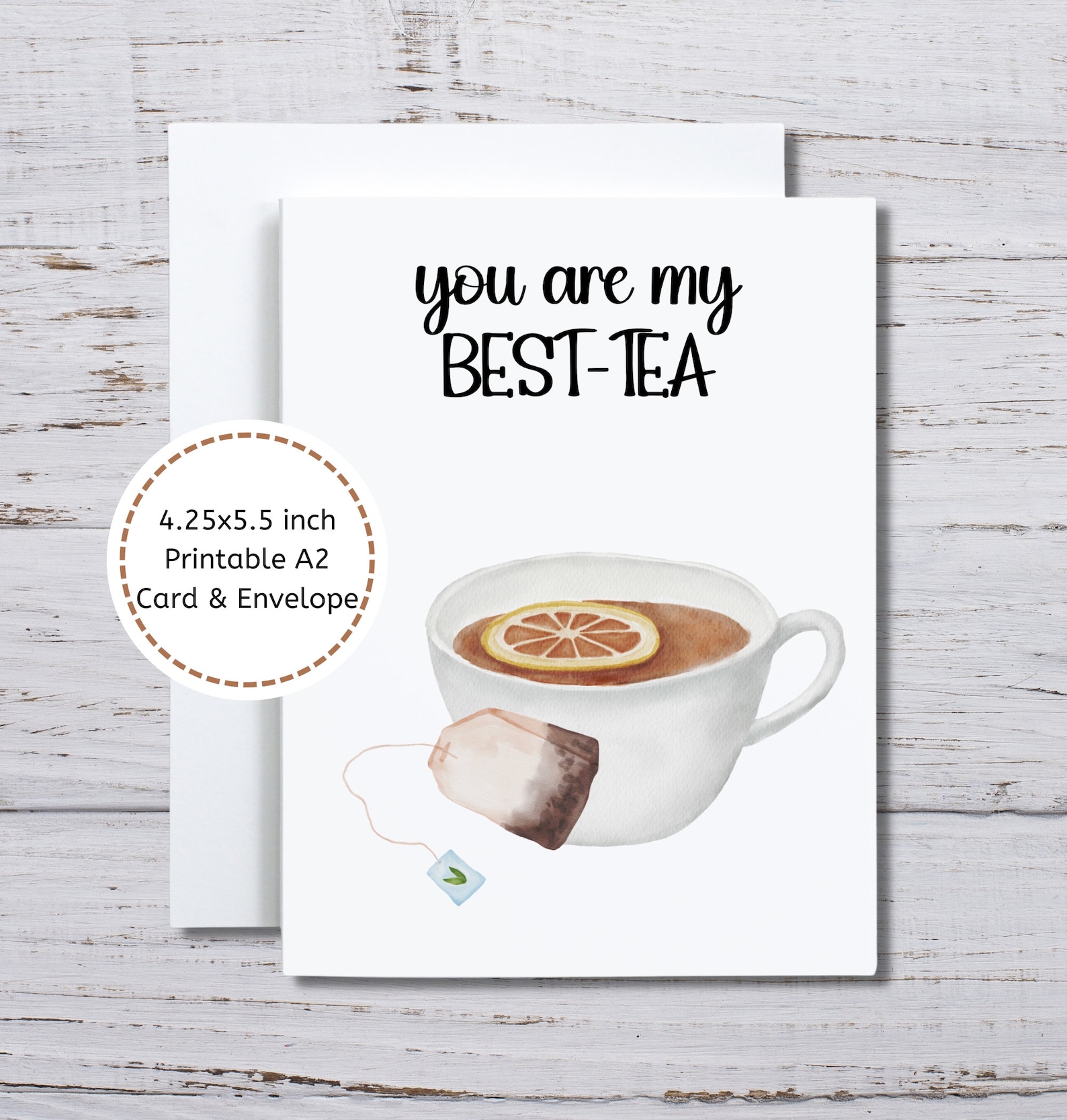 BFF Card, Best Tea Card, Card for My Bestie, for Best Friend, Tea ...