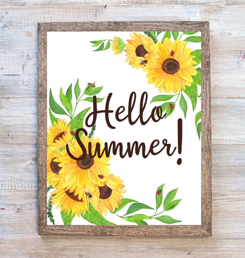 Hello Summer Printable, Hello Summer Print, Summer Printable ...