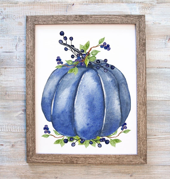 Blue Pumpkin Printable Blue Pumpkin Design Blue Pumpkin - Etsy