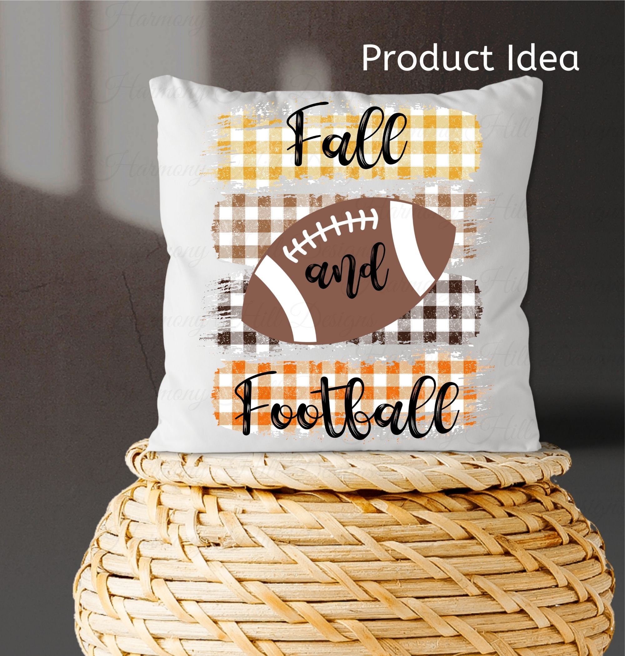 Fall Football Printable, Fall Football Design, Football Sublimation ...