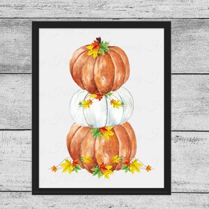 Fall Printable, Fall Decor, Fall Printable Download, Pumpkin Stack ...