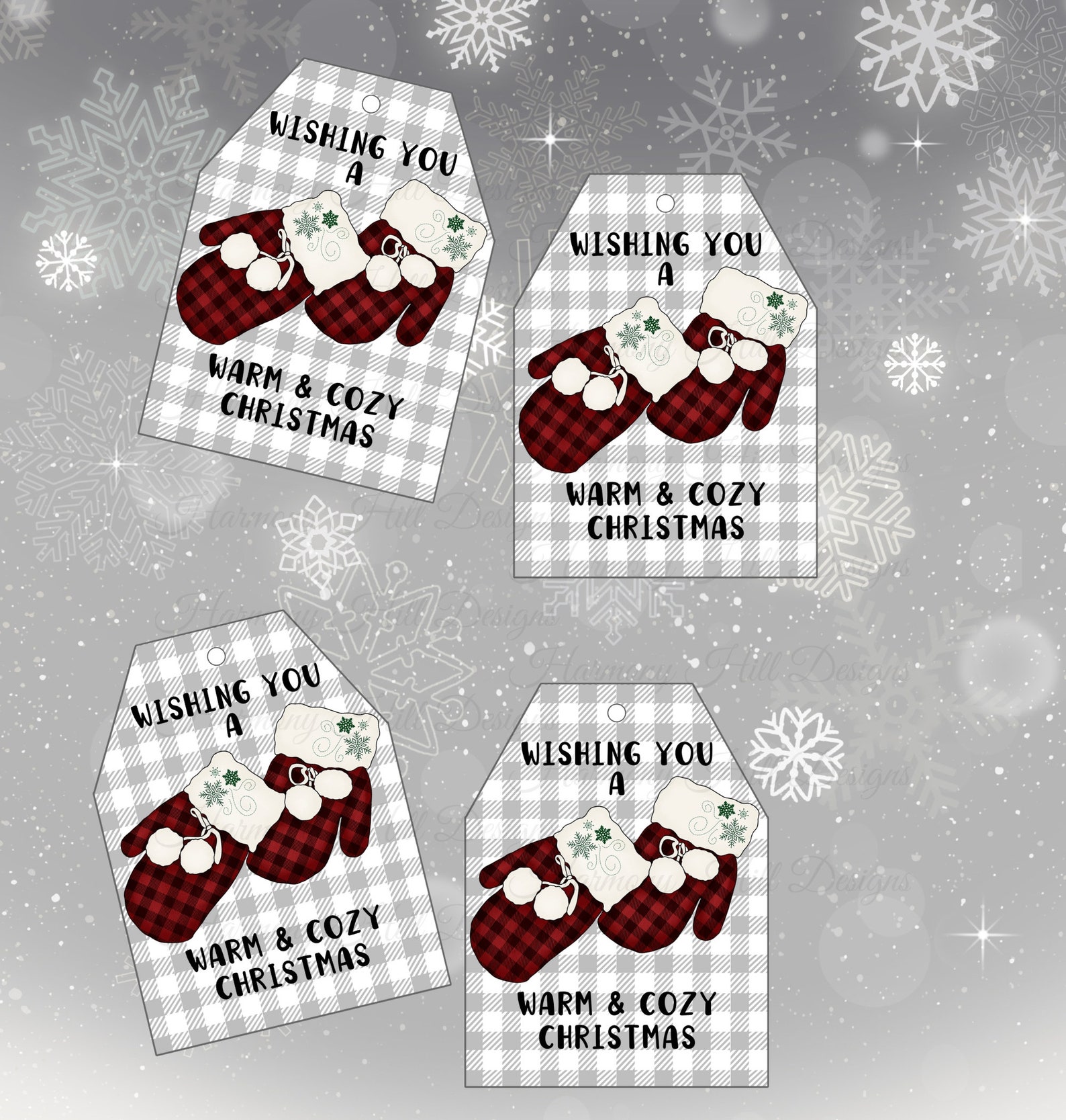 Wishing You a Warm and Cozy Christmas Gift Tags, Printable Christmas ...