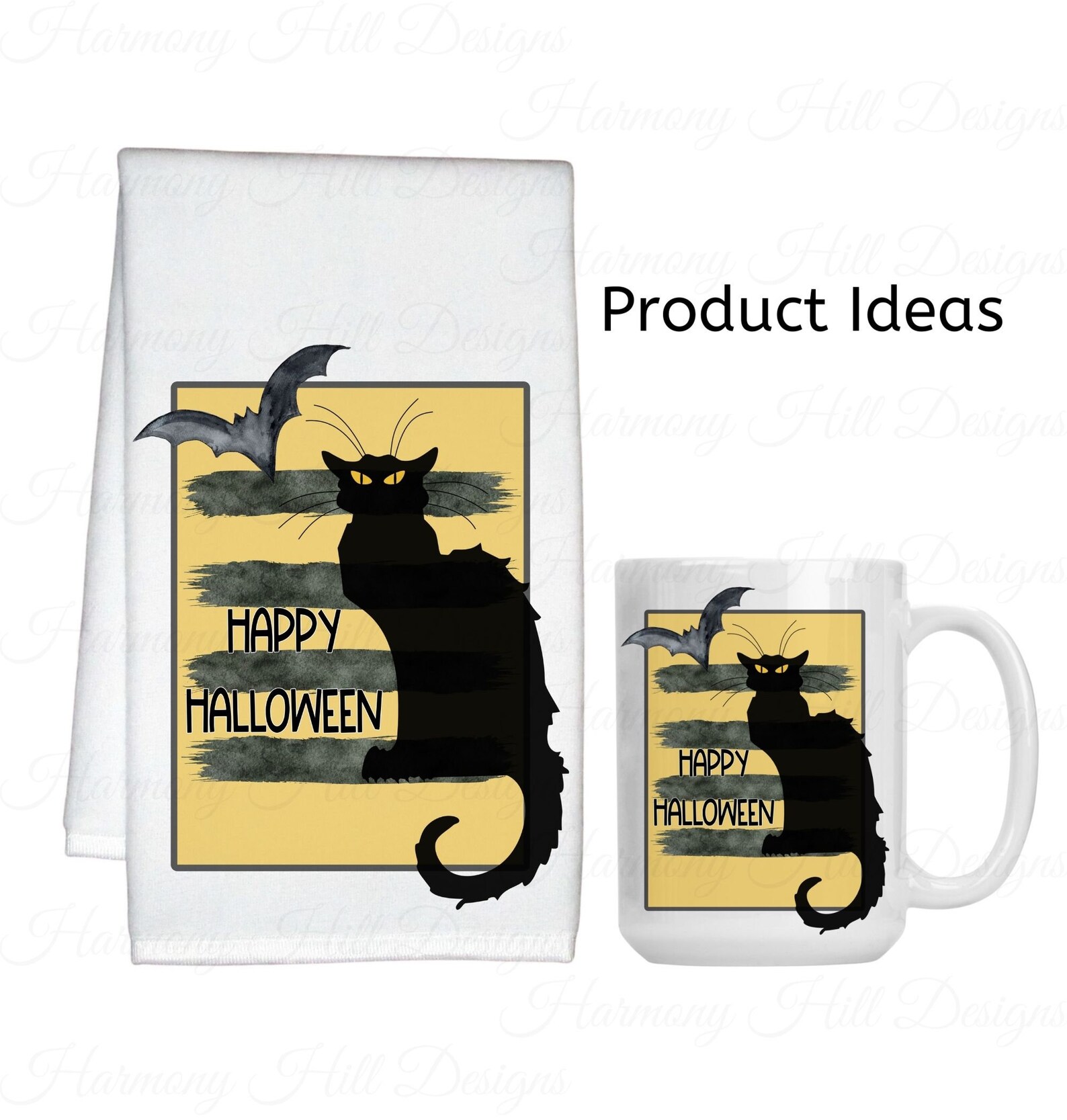 Halloween Cat Printable Halloween Cat Design Halloween Cat - Etsy