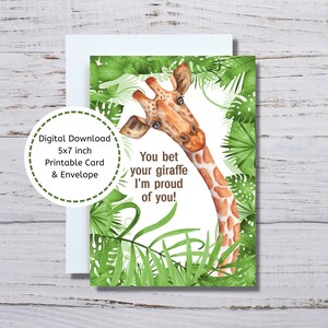 Congratulations Card, Printable Congrats Card, Proud of You Card ...