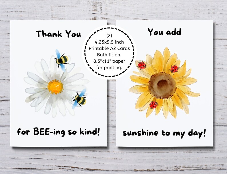 Printable Thank You Card, Teacher Appreciation Card, Daisy Thank You ...