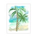 Christmas Palm Trees Print, Palm Trees With Christmas Lights, Beach ...