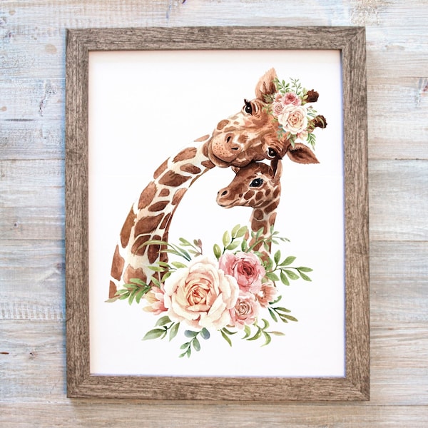 Giraffe Mom and Baby - Etsy