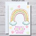 Rainbow Birthday Card, Printable Rainbow Card, Boho Rainbow, Card and ...