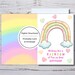 Rainbow Birthday Card, Printable Rainbow Card, Boho Rainbow, Card and ...
