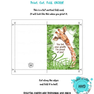 Congratulations Card, Printable Congrats Card, Proud of You Card ...