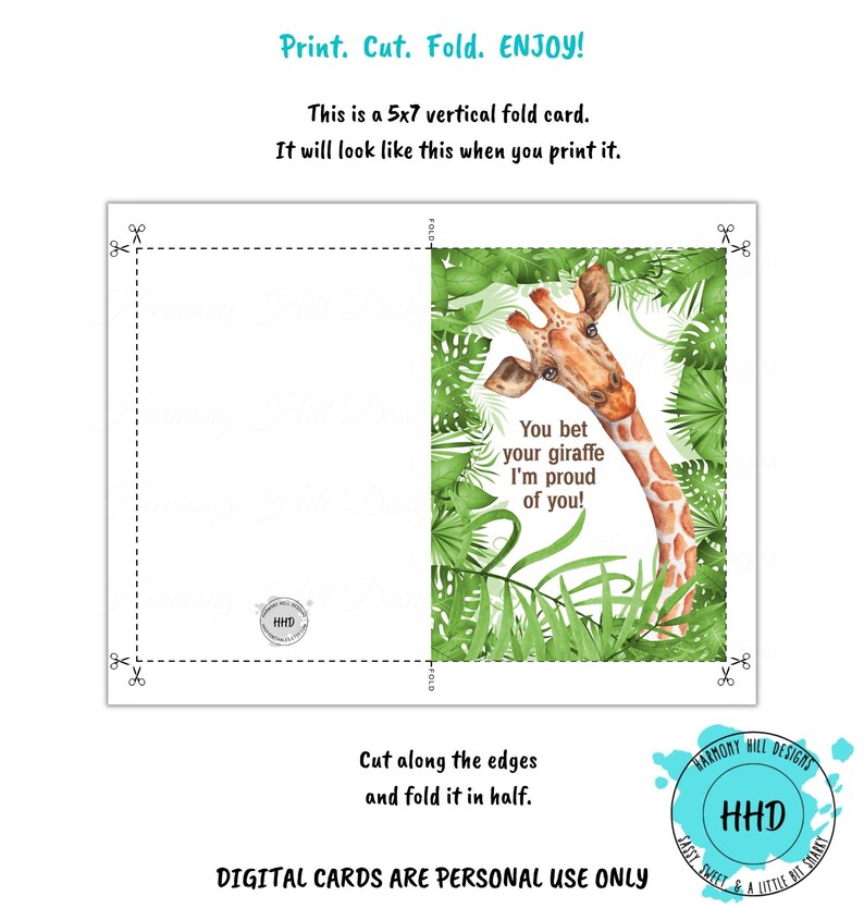 Congratulations Card, Printable Congrats Card, Proud of You Card ...