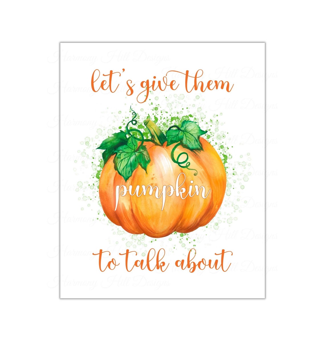 Pumpkin Decor Funny Pumpkin Wall Art Let's Give Them - Etsy