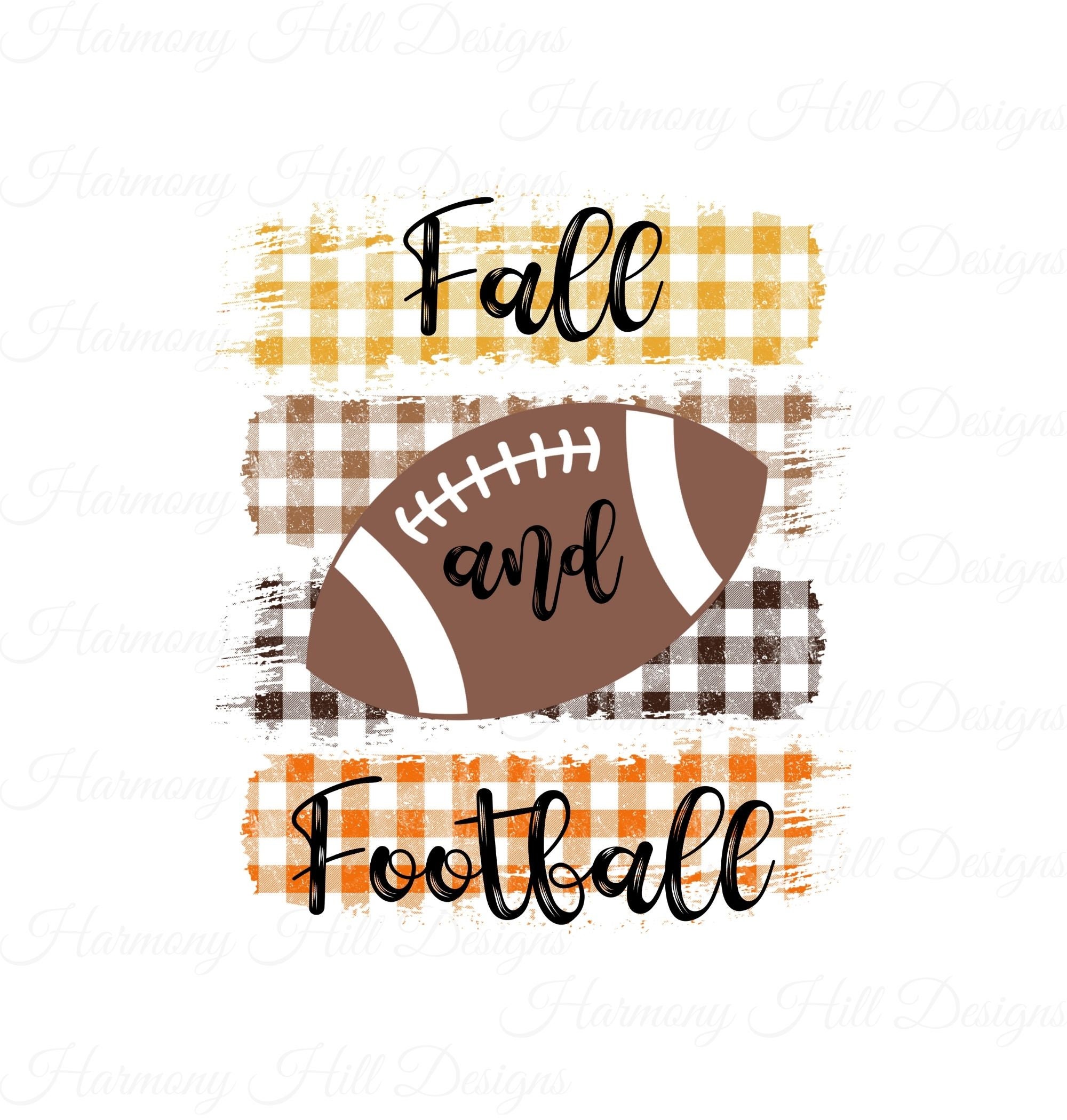 Fall Football Printable, Fall Football Design, Football Sublimation ...